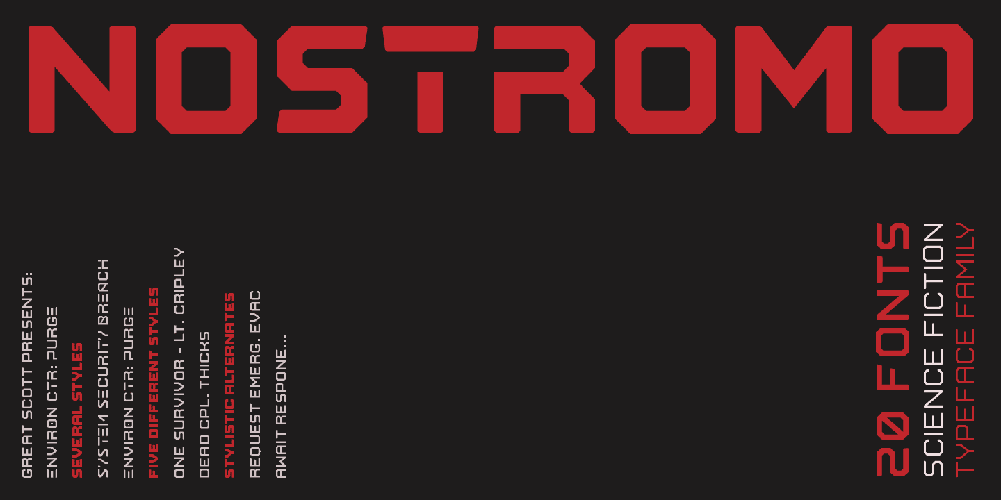 Nostromo Font - UpFonts