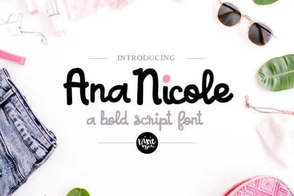 ANA NICOLE Bold Script Font - UpFonts