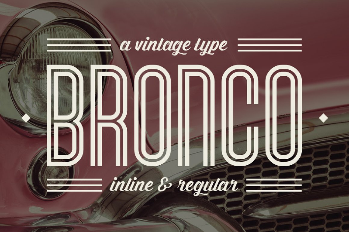 Bronco Typeface - UpFonts