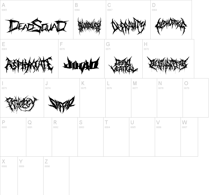 DeathMetal Logo Font - UpFonts