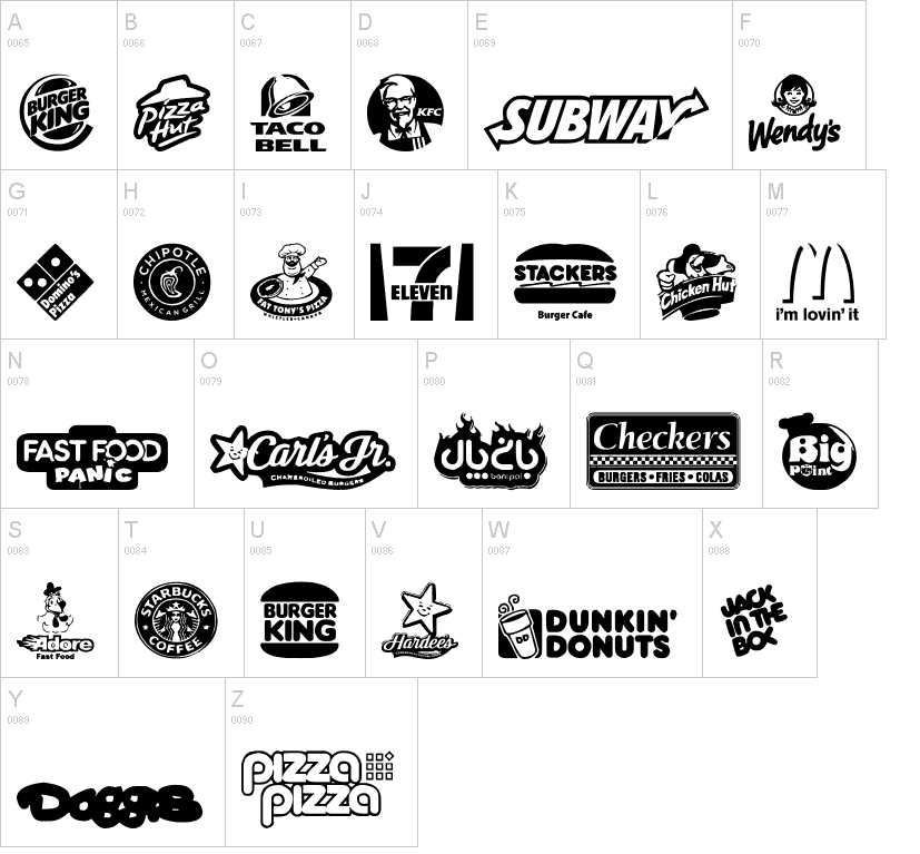 Fast Food Logos Font - UpFonts