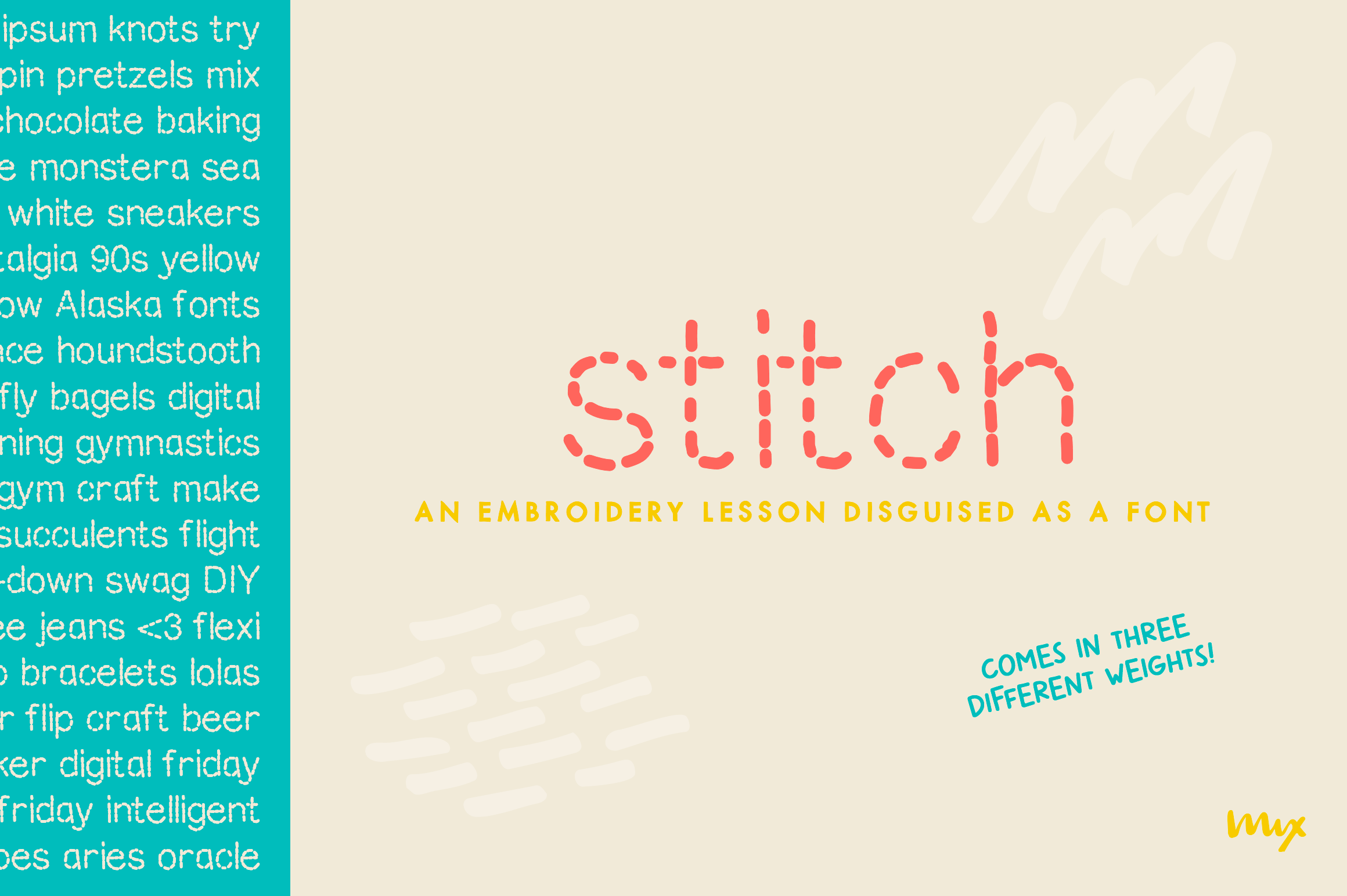 Mix Stitch Font - UpFonts