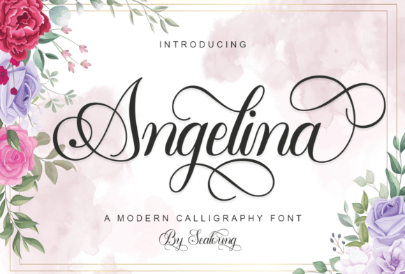 Angelina Calligraphy Script Font - UpFonts
