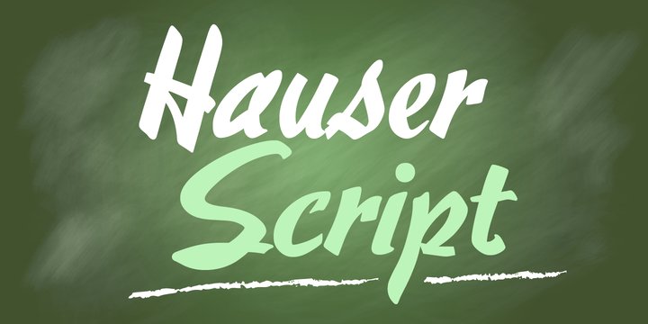 Hauser Script Font - UpFonts