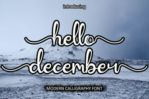 Hello December Modern Calligraphy Font - UpFonts