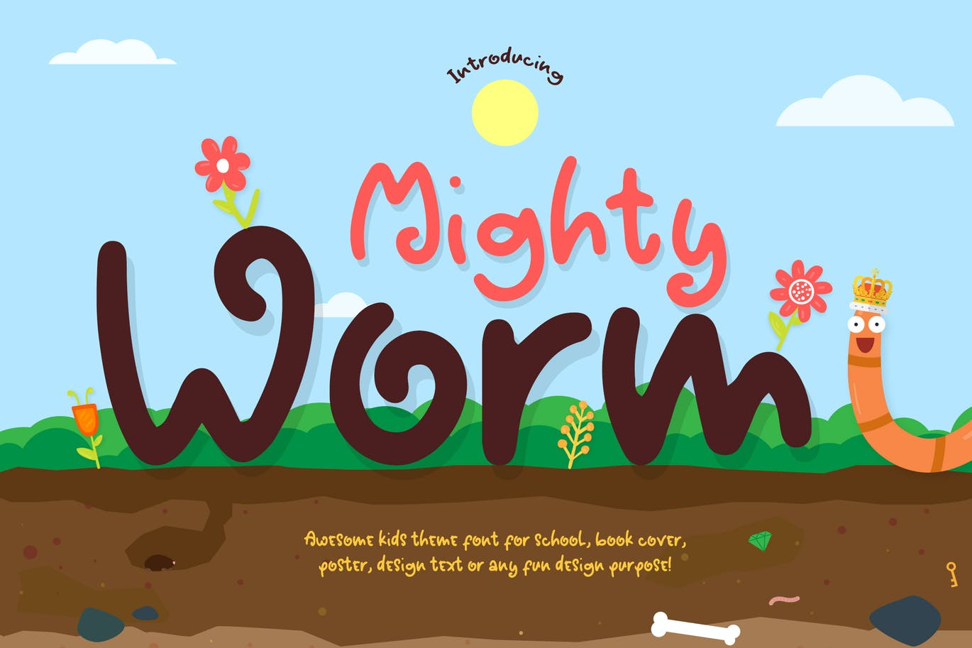 Mighty Worm Font - UpFonts