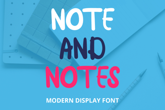 Note and Notes Display Font - UpFonts