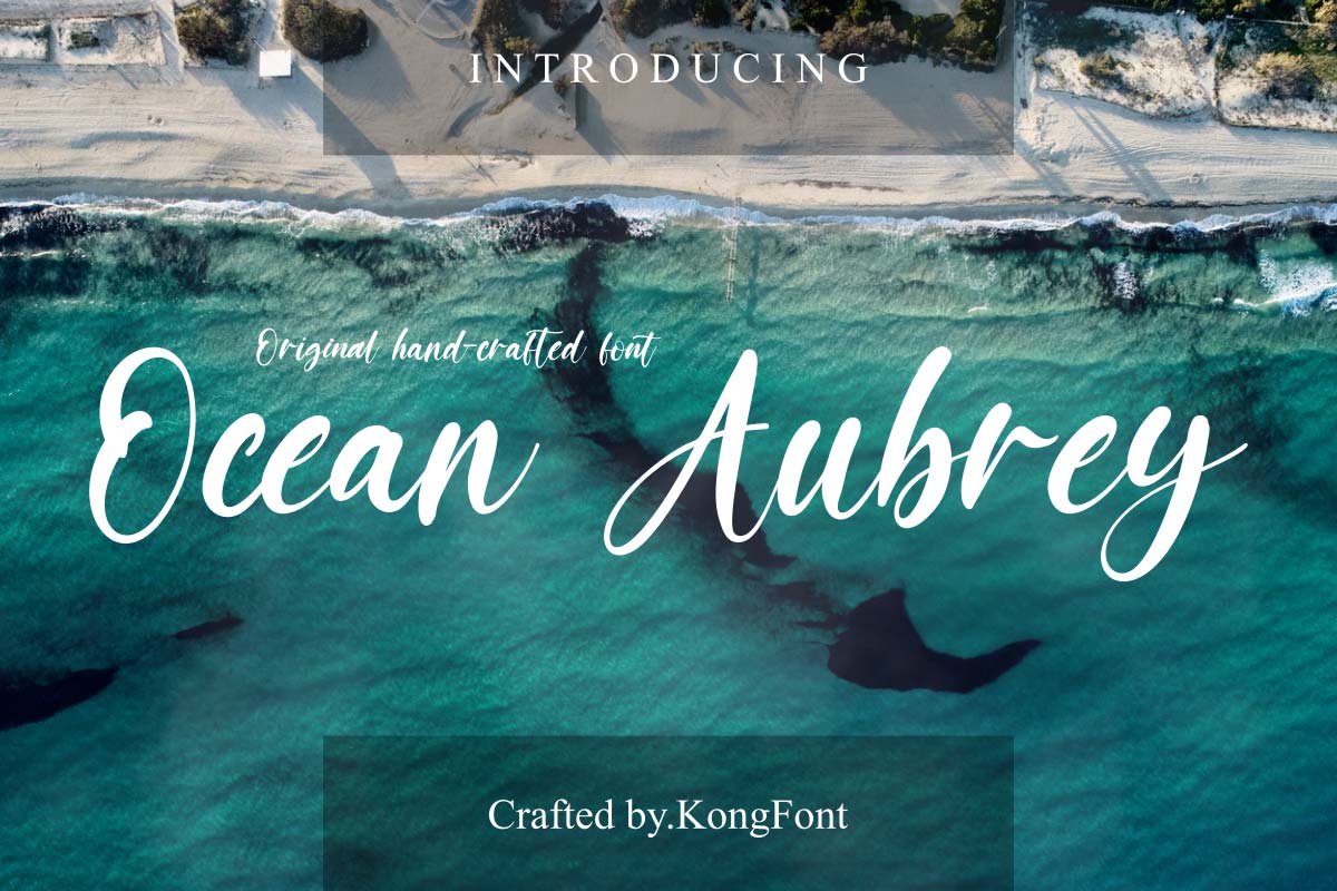 Ocean Aubrey Script Font - UpFonts