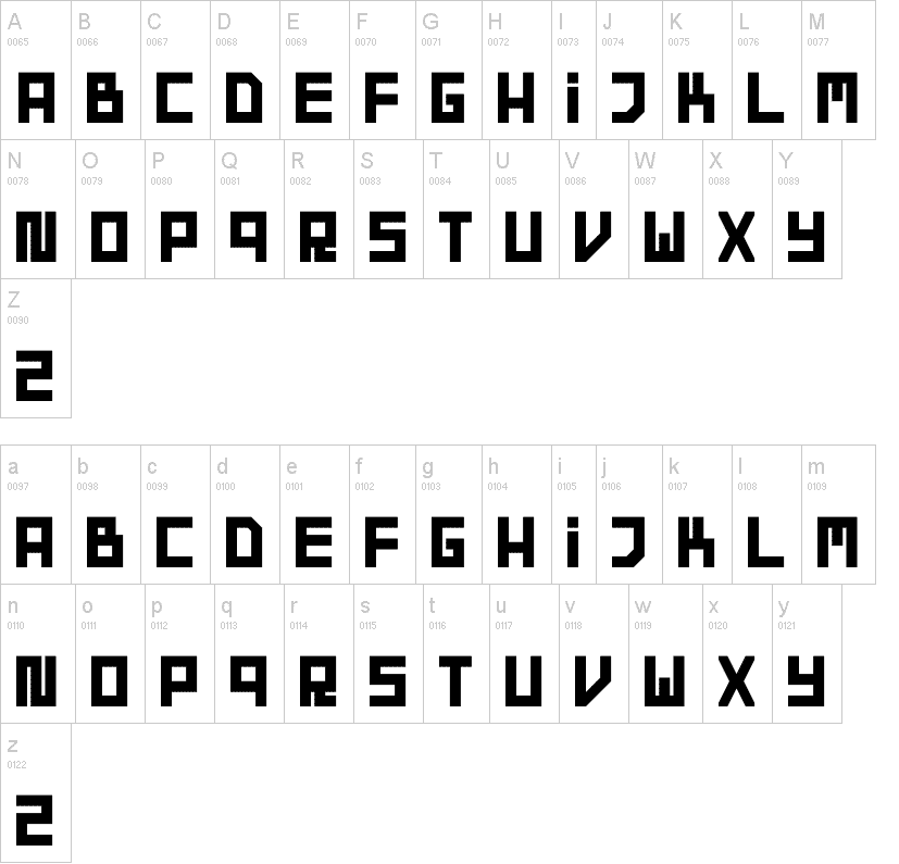 Rust Square Font - UpFonts