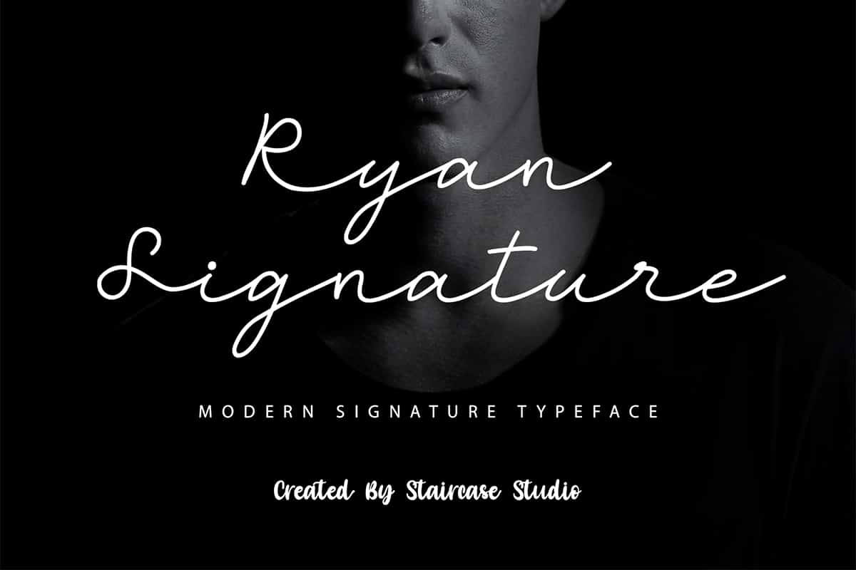 Ryan Signature Font - UpFonts