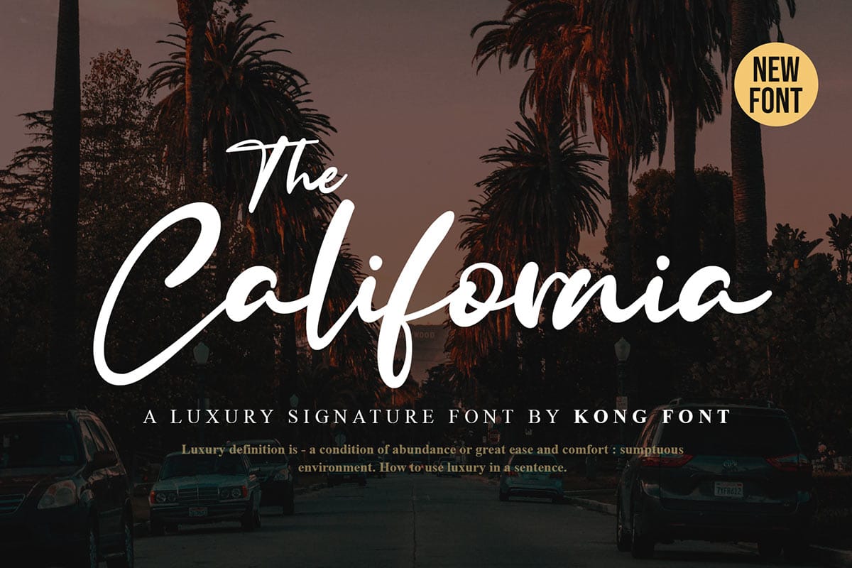 The California Script Font - UpFonts