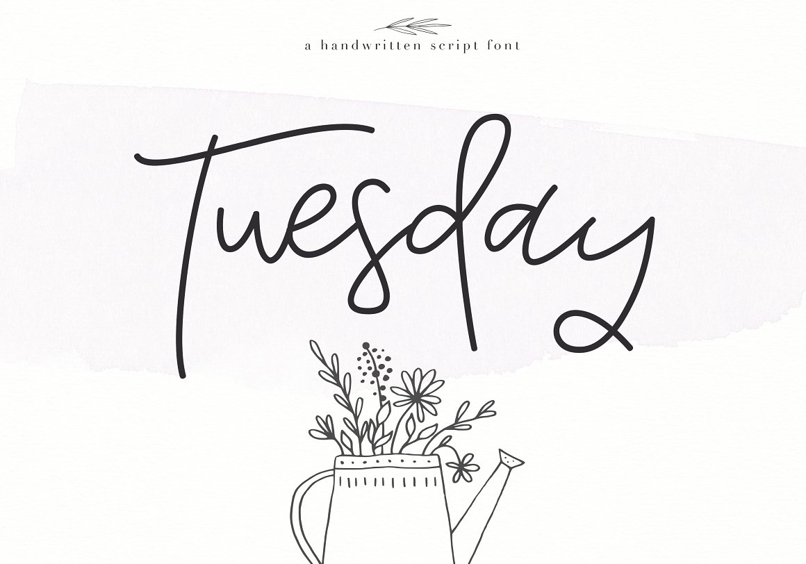 Tuesday - Handwritten Script Font - UpFonts