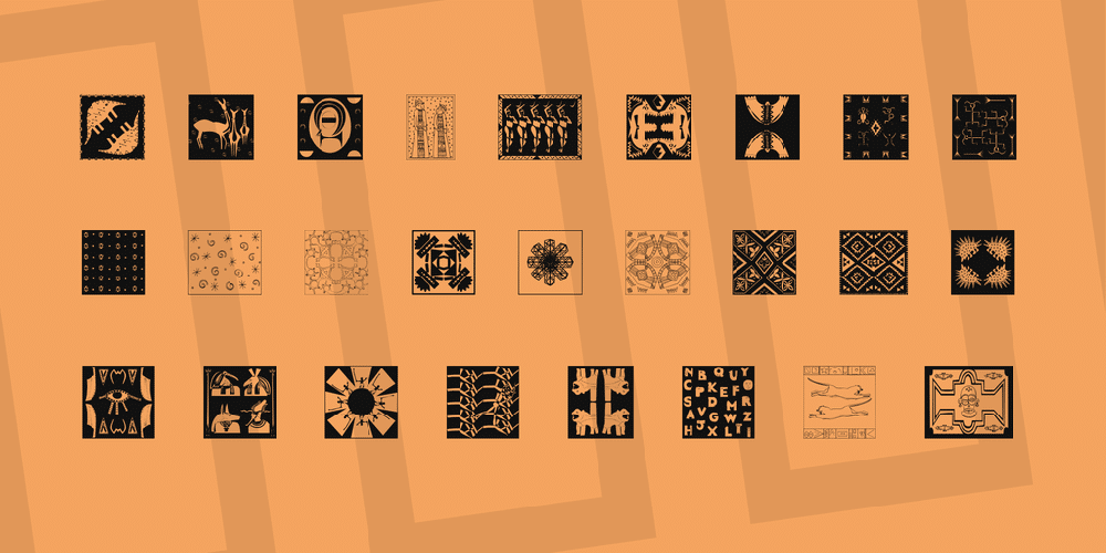 African Pattern Font - UpFonts