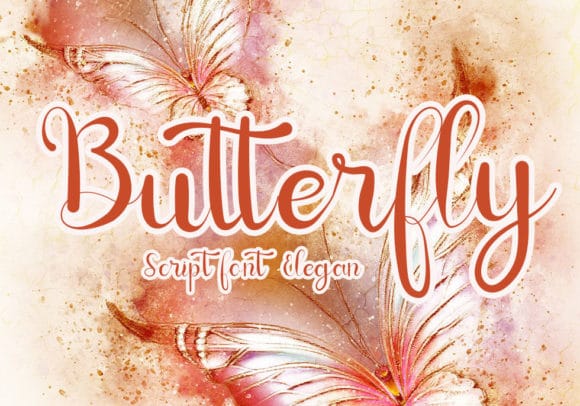Butterfly Calligraphy Font - UpFonts