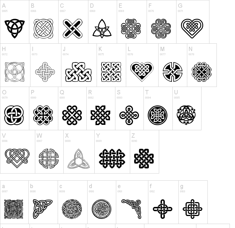 Celtic Knots Font - UpFonts