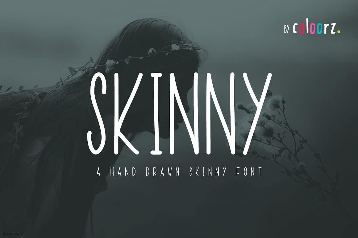 Hand Draw Skinny Font - UpFonts