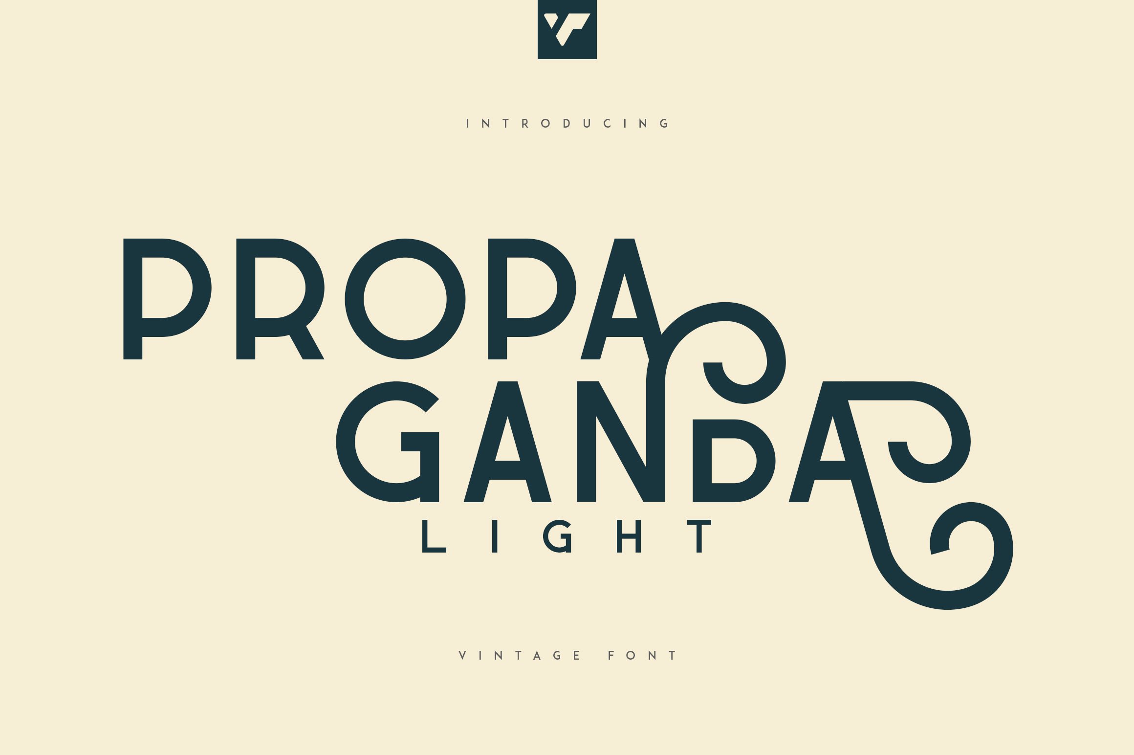 Propaganda Light Display Font - UpFonts