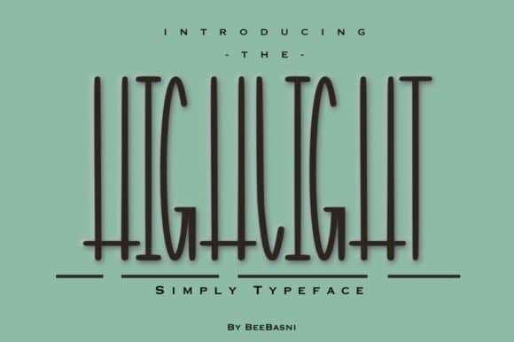 Highlight Font - UpFonts