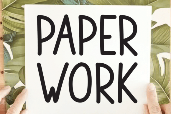 Paper Work Font - UpFonts