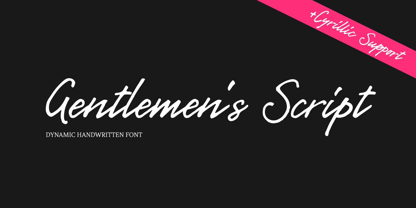 Gentlemen's Script Font - UpFonts