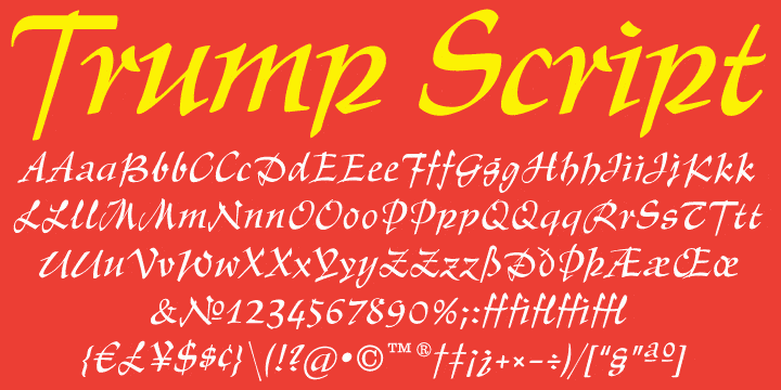 Trump Script Pro Font - UpFonts