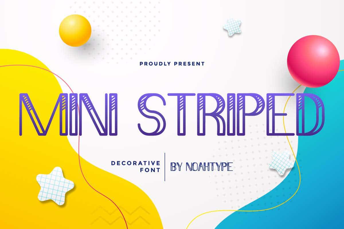 Mini Striped Font - UpFonts