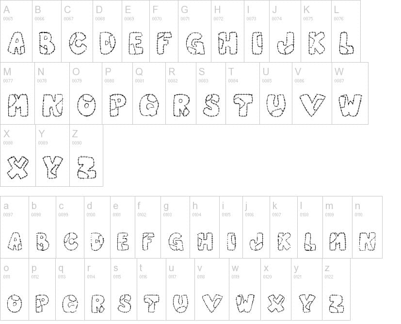 Patchwork Letter Font - UpFonts