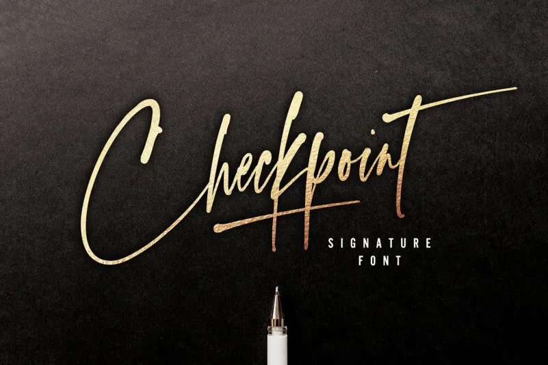 Checkpoint Signature Font - UpFonts