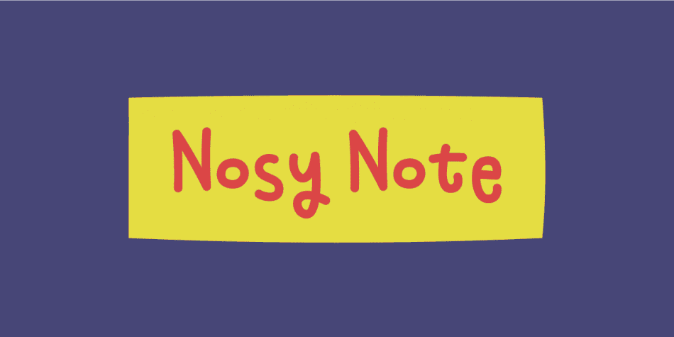 Nosy Note Font - UpFonts