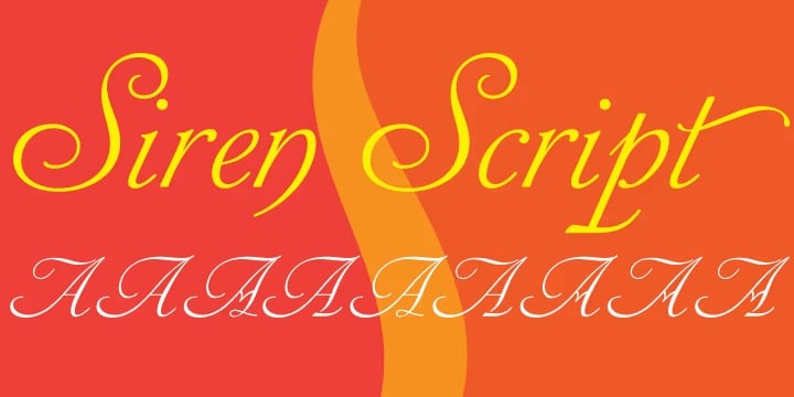 Siren Script Pro Font - UpFonts