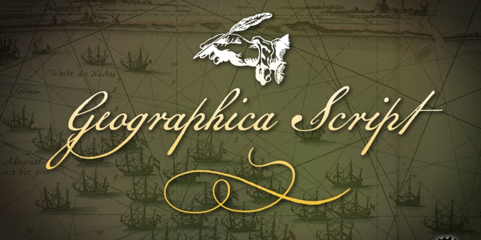Geographica Script Font - UpFonts