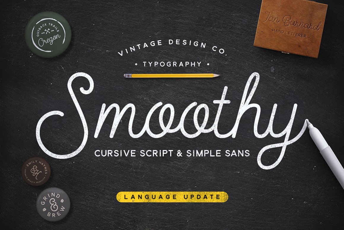 Smoothy - Cursive Script & Sans Font - UpFonts
