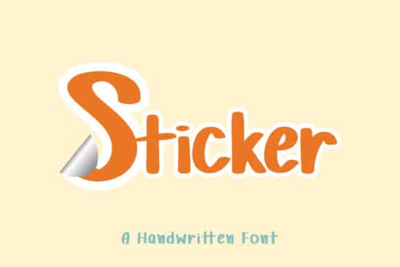 Sticker Font - UpFonts