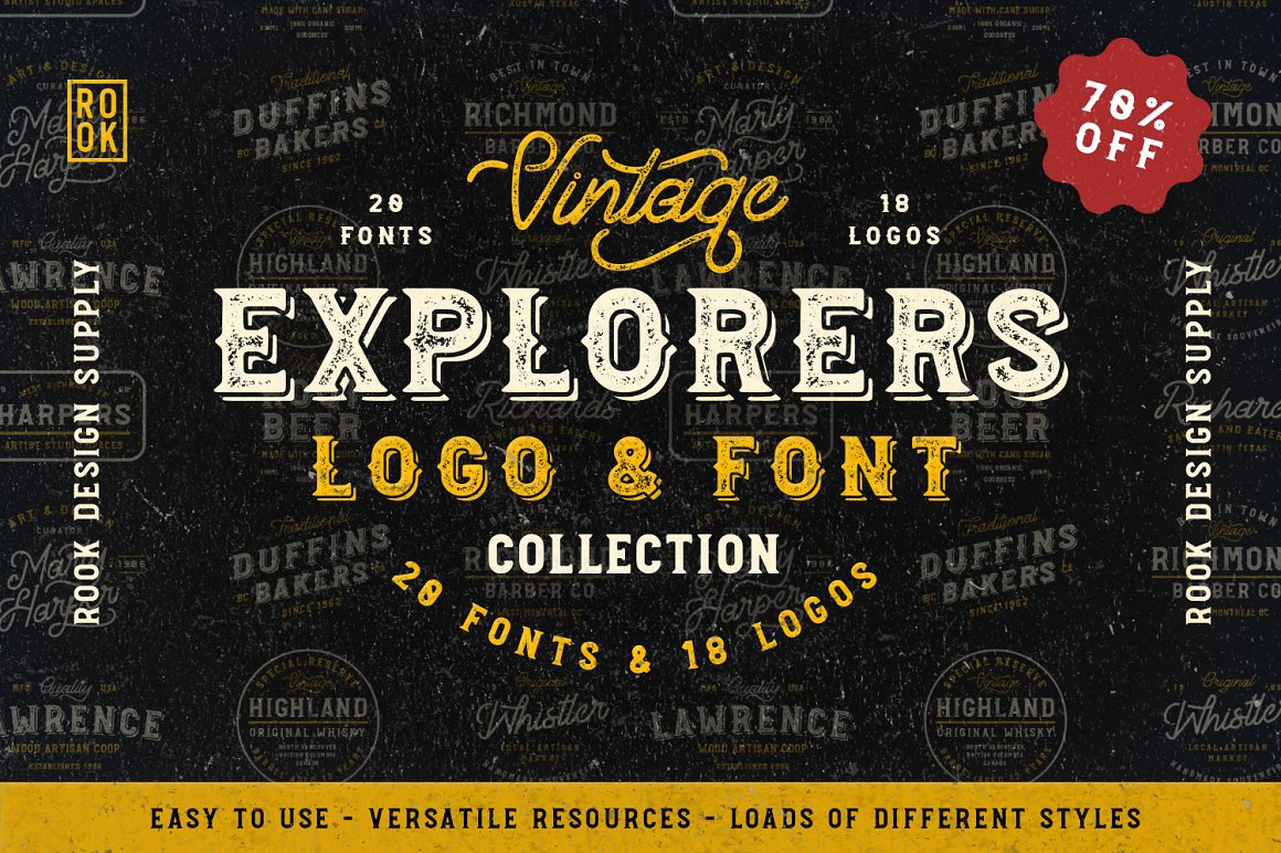 Explorers Logo & Font Collection - UpFonts