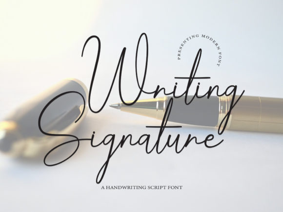 Writing Signature Font - UpFonts