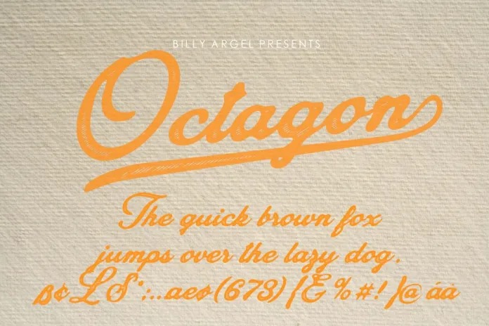 Octagon Script Font - UpFonts