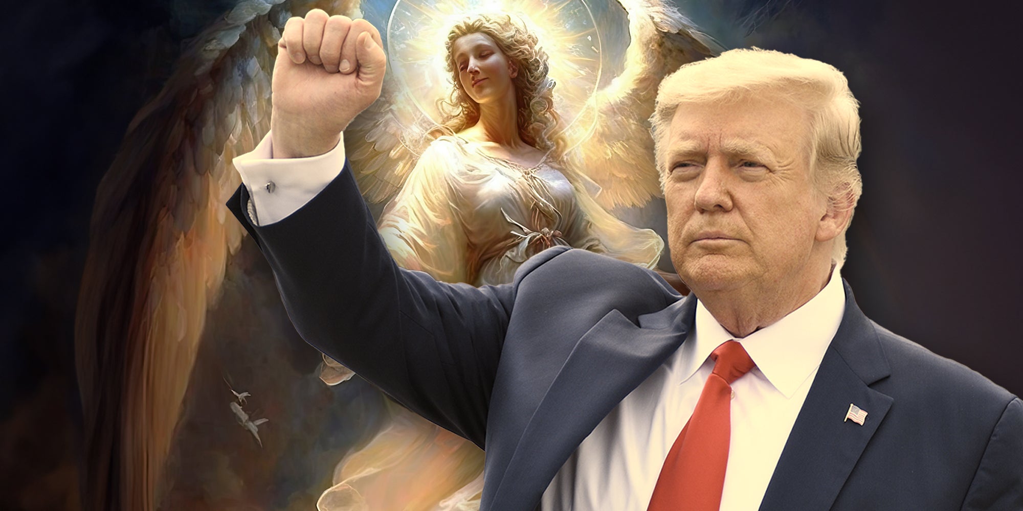 Truth Social Rallies Around Trump Angel Flag