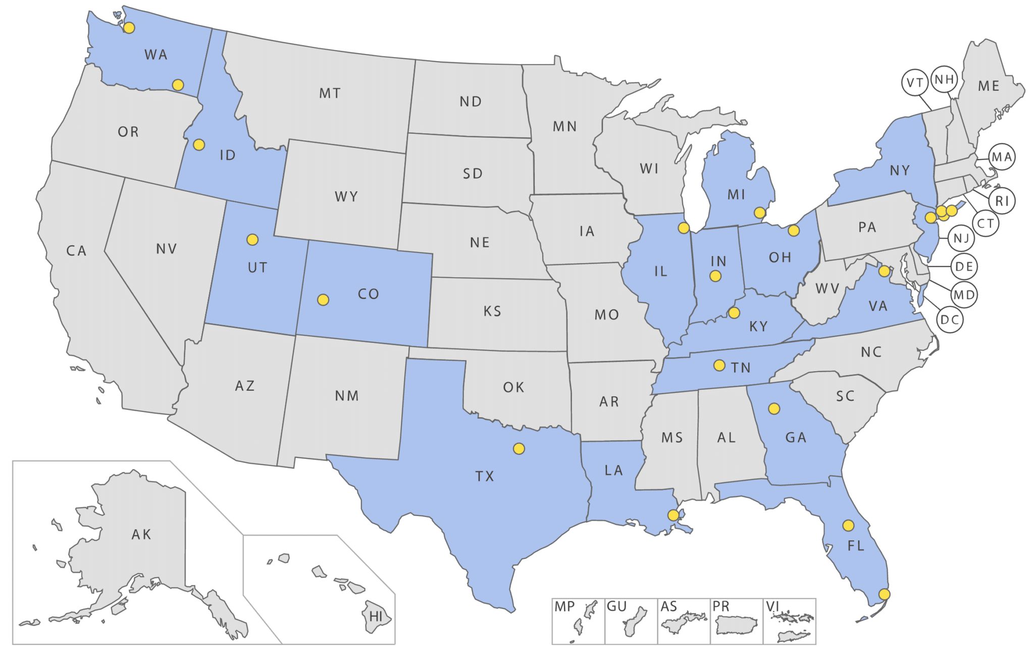 Where TSA agents have tested positive for coronavirus (MAP) - UponArriving