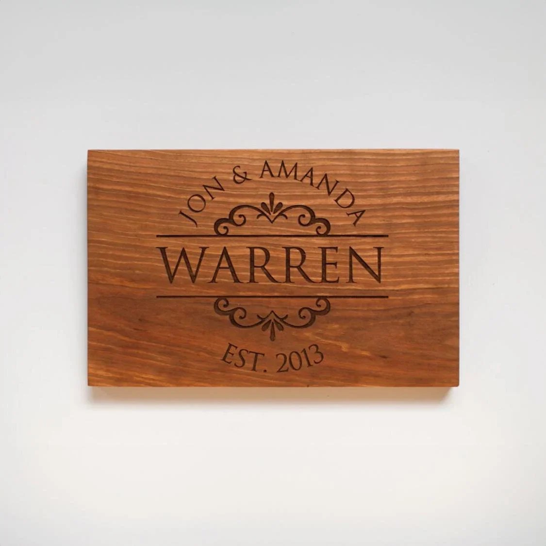Personalized Wood Anniversary Sign Laser Engraved Custom Wedding Gift