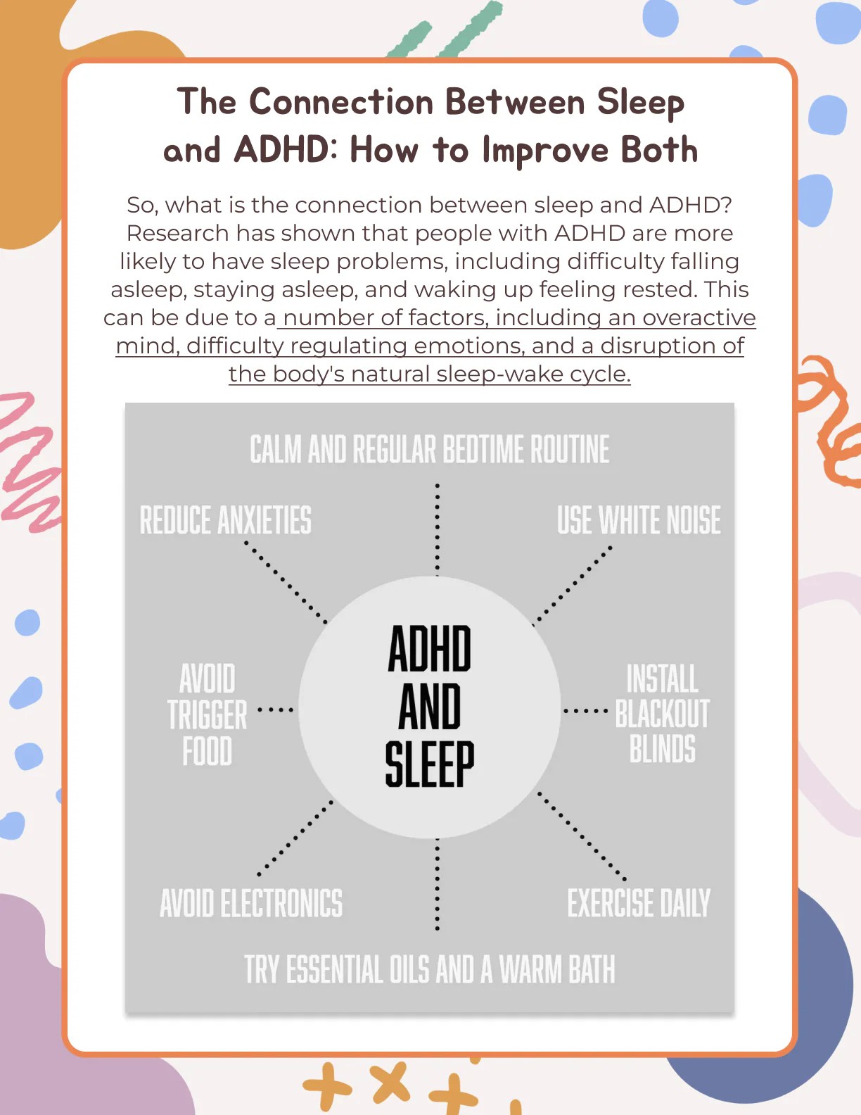 The Connection Between Sleep And Adhd Part 1 Usefulplanner