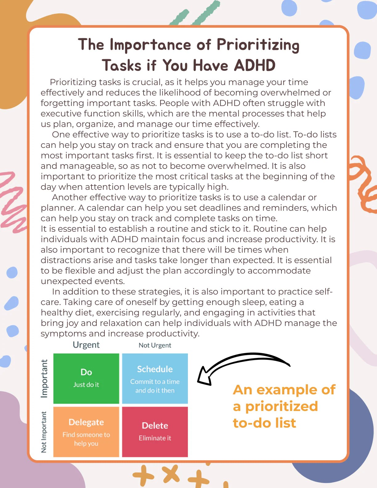 The Importance Of Prioritizing Tasks If You Have Adhd Usefulplanner