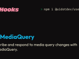 Usemediaquery React Hook Usehooks