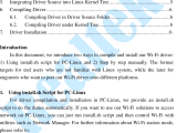 Quick Start Guide For Driver Compilation And Installation Quick Start