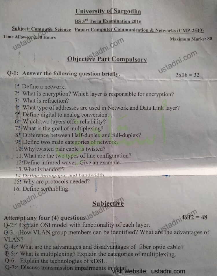 Computer Communication And Network Ustadni