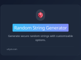 Random String Generator Utlyst Utlyst