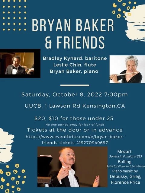Bryan Baker & Friends - Concert & Fundraiser - Unitarian Universalist ...