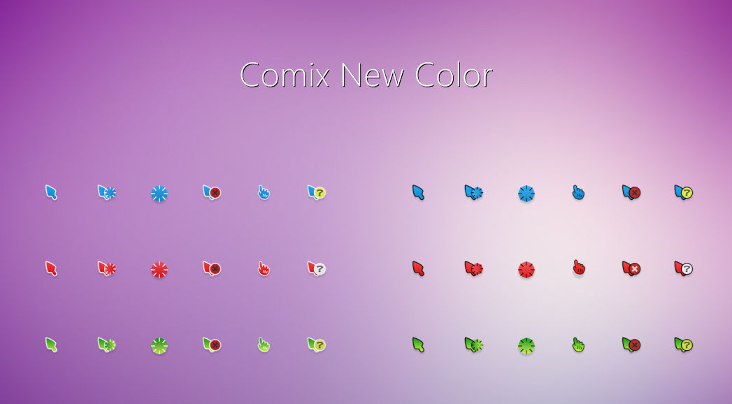 Comix New Color Cursor Pack - Skin Pack for Windows 11 and 10
