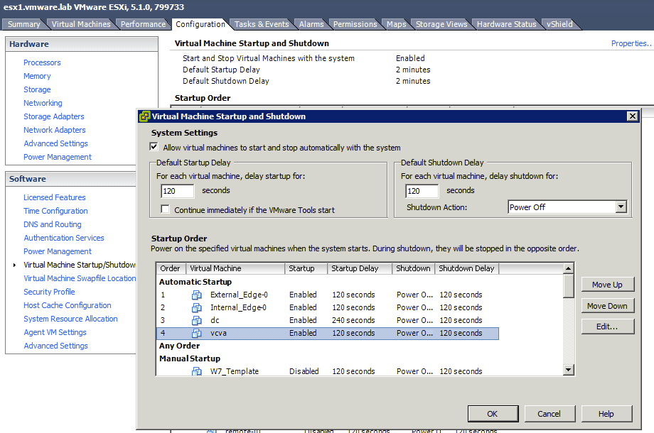 Configuration of VM auto-start options for Service Machines – Virtual Wiki