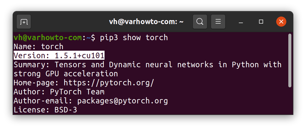 How to Check PyTorch Version - VarHowto