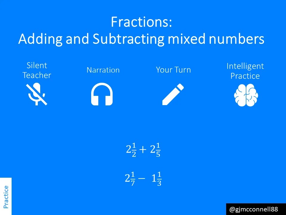 Adding And Subtracting Mixed Number Fractions Variation Theory Adding And Subtracting Mixed Number Fractions Variation Theory